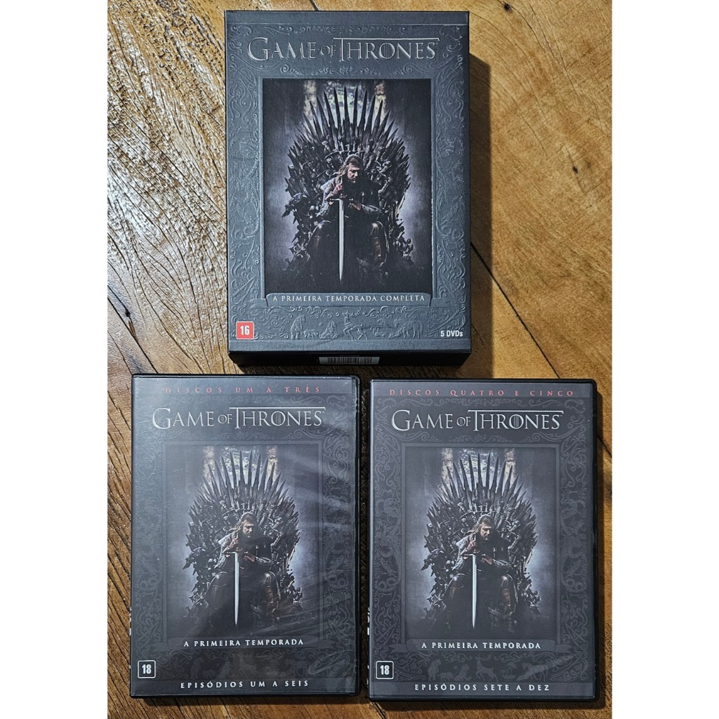 DVD GOT GAME OF THRONES PRIMEIRA TEMPORADA COMPLETA ÓTIMO ESTADO DE ...