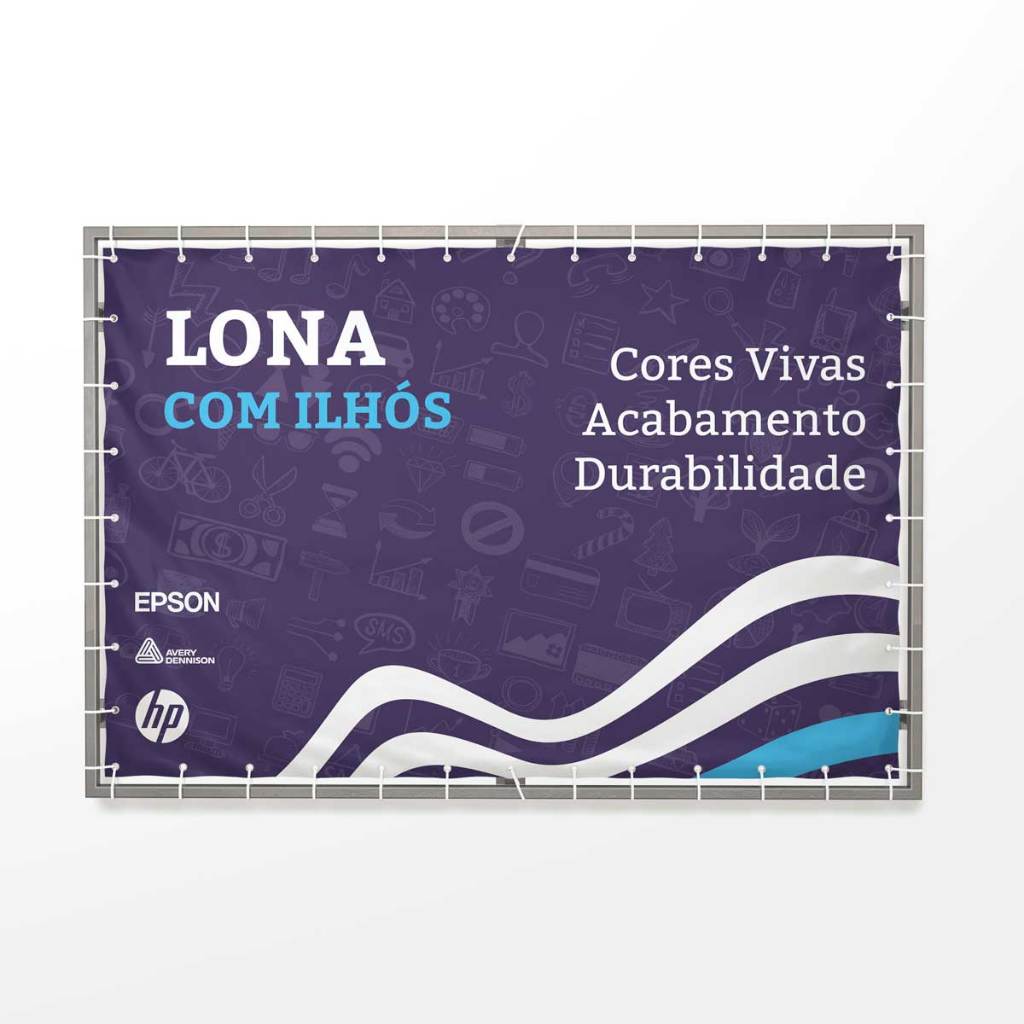 Banner 200 x 200 cm Lona com ilhós - para seu evento ou loja - painel ...