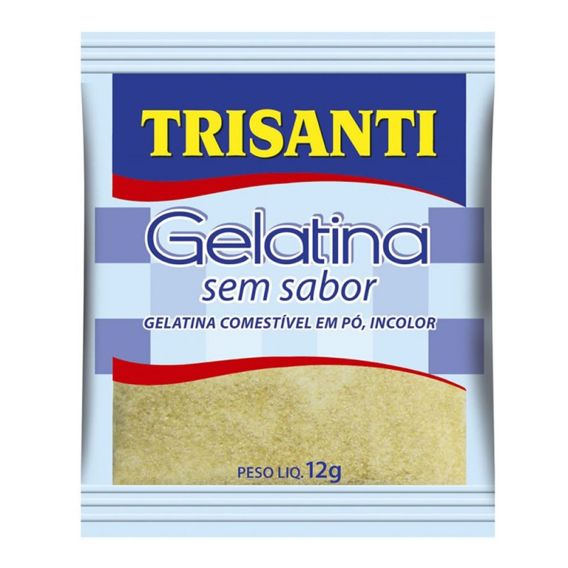 GELATINA INCOLOR EM PÓ SEM SABOR TRISANTI | Shopee Brasil
