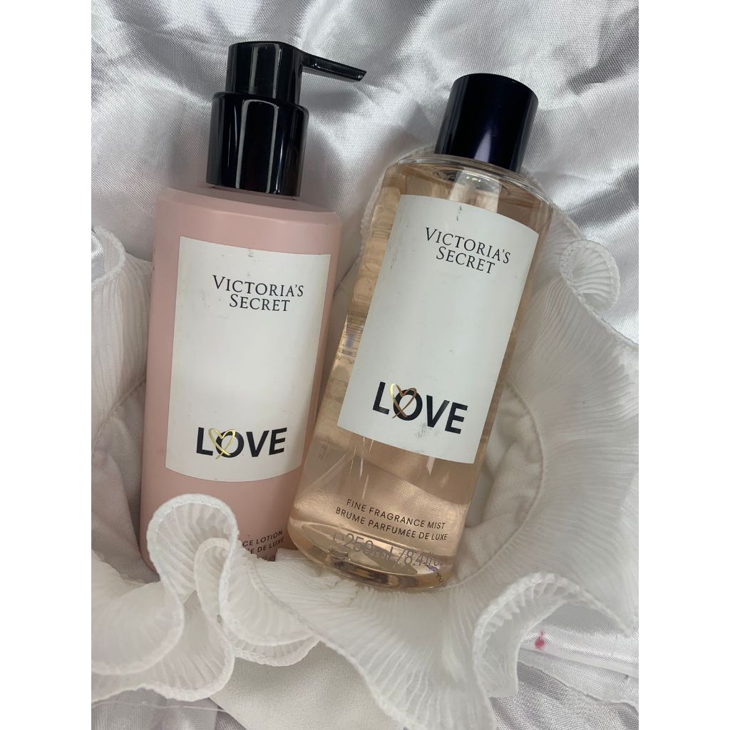 KIT VICTORIAS SECRET LOVE - BODY SPLASH E LOÇÃO HIDRATANTE | Shopee Brasil
