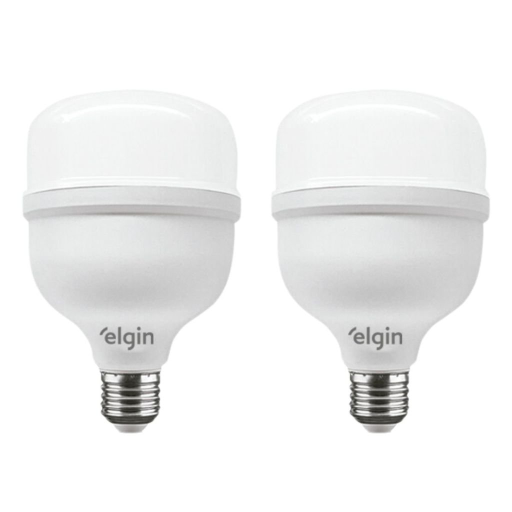 Kit 2 Lâmpadas Super Bulbo Alta Potência Led 40w 6500k - Elgin | Shopee Brasil