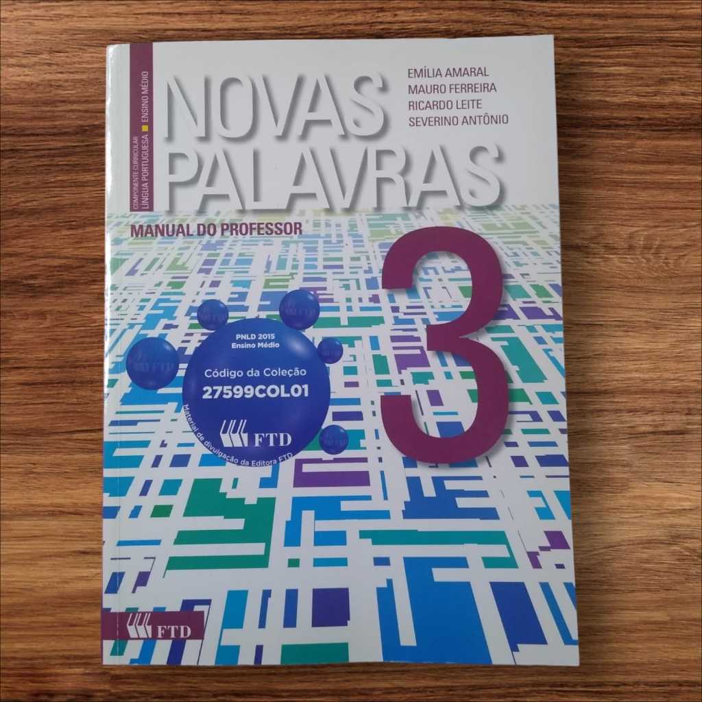 Livro Novas Palavras 3: Manual Do Professor FTD | Shopee Brasil
