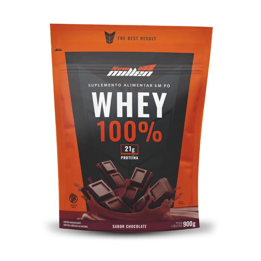 whey 100% new milen 900G REFIL CHOCOLATE | Shopee Brasil