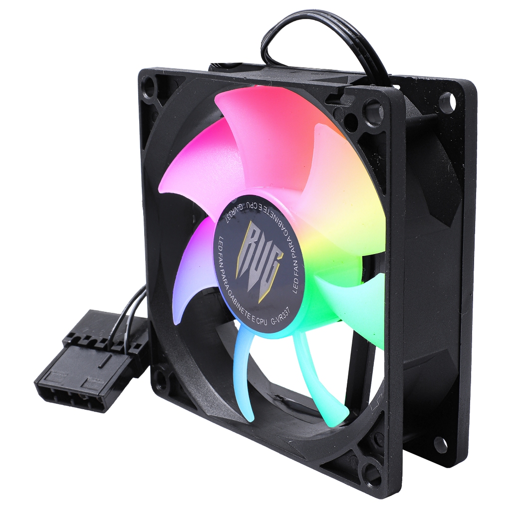 Cooler Ventoinha CPU Fan Led Rgb 120mm 3 Pinos Molex Para Fonte 2300 ...