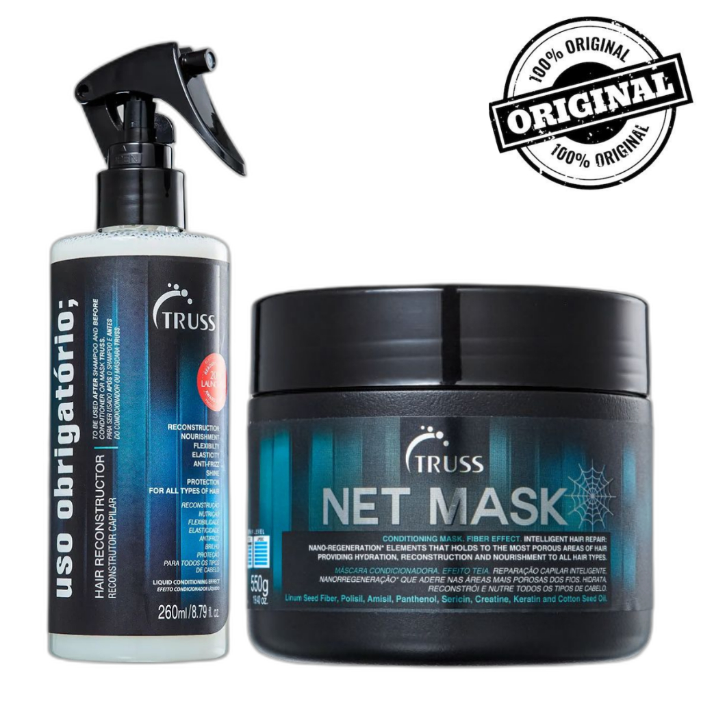 kit truss net mask - Máscara Capilar - Efeito Teia - uso obrigatório ...