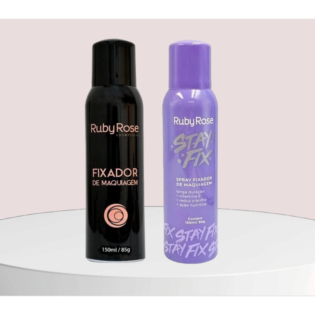 SPRAY FIXADOR DE MAQUIAGEM AEROSOL STAY FIX RUBY ROSE 150ML | Shopee Brasil