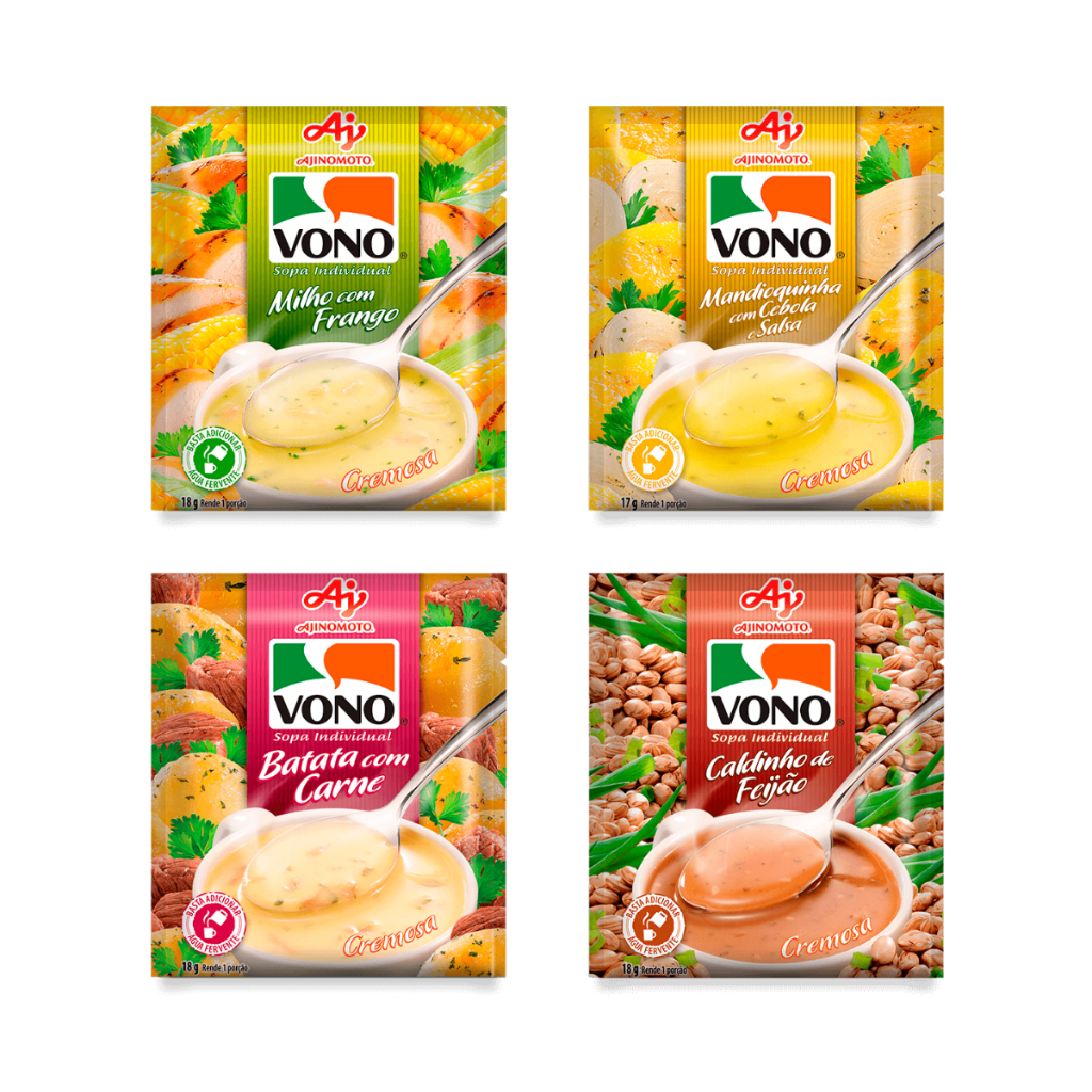 Kit De 23 Sopa Vono Individual Ajinomoto Escolha o Seu Sabor | Shopee ...