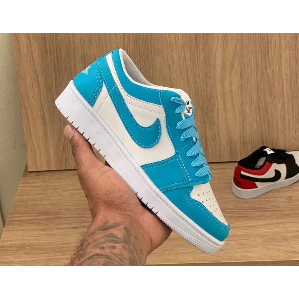 Tênis Infantil Masculino Nike Air Force Jordan azul bebe Cano Baixo ...