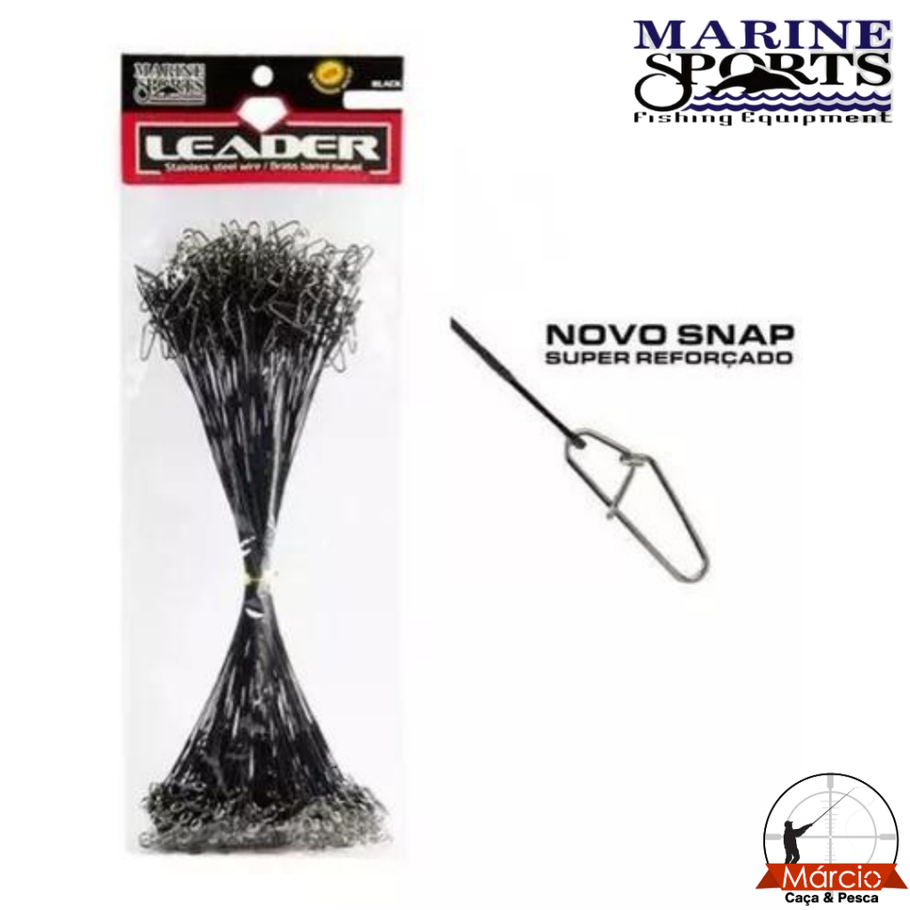 Chicote Leader Empate para Pesca Aço Black Marine Sports | Shopee Brasil