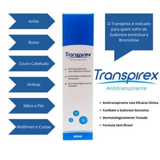 Antitranspirante Transpirex - Resolva A Hiperidrose 60ml | Shopee Brasil