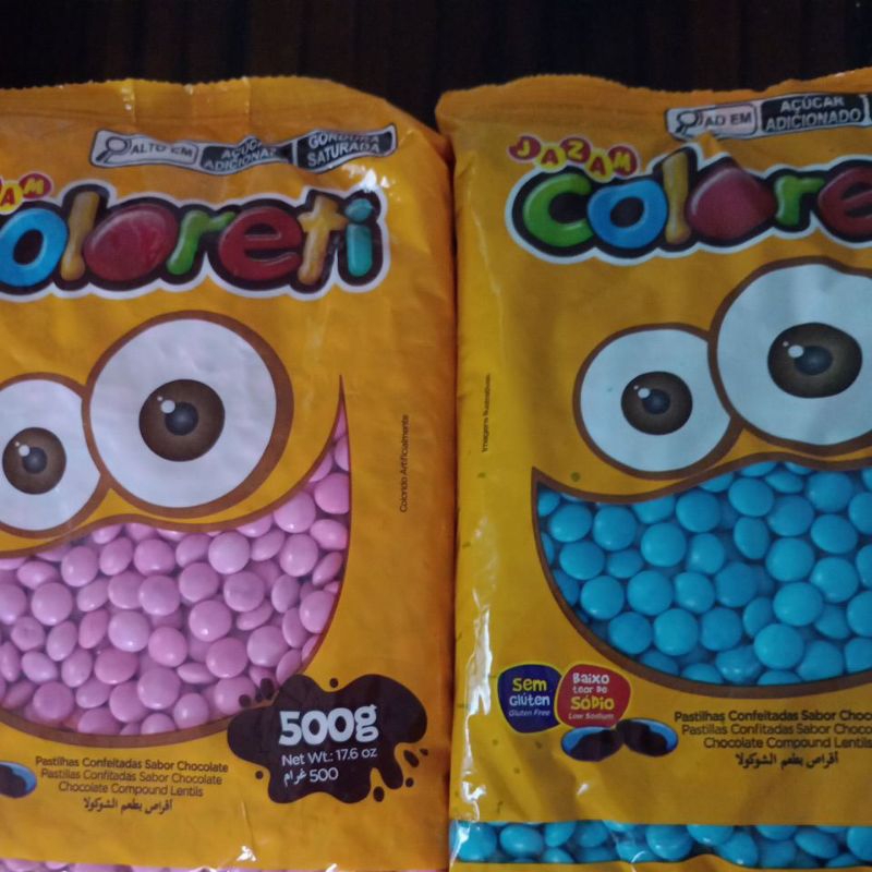 Mini confeito AZUL, ROSA, ROSA E BRANCO Coloreti 500g. Confete/Disquete/MM/Para bolo/Festa ...
