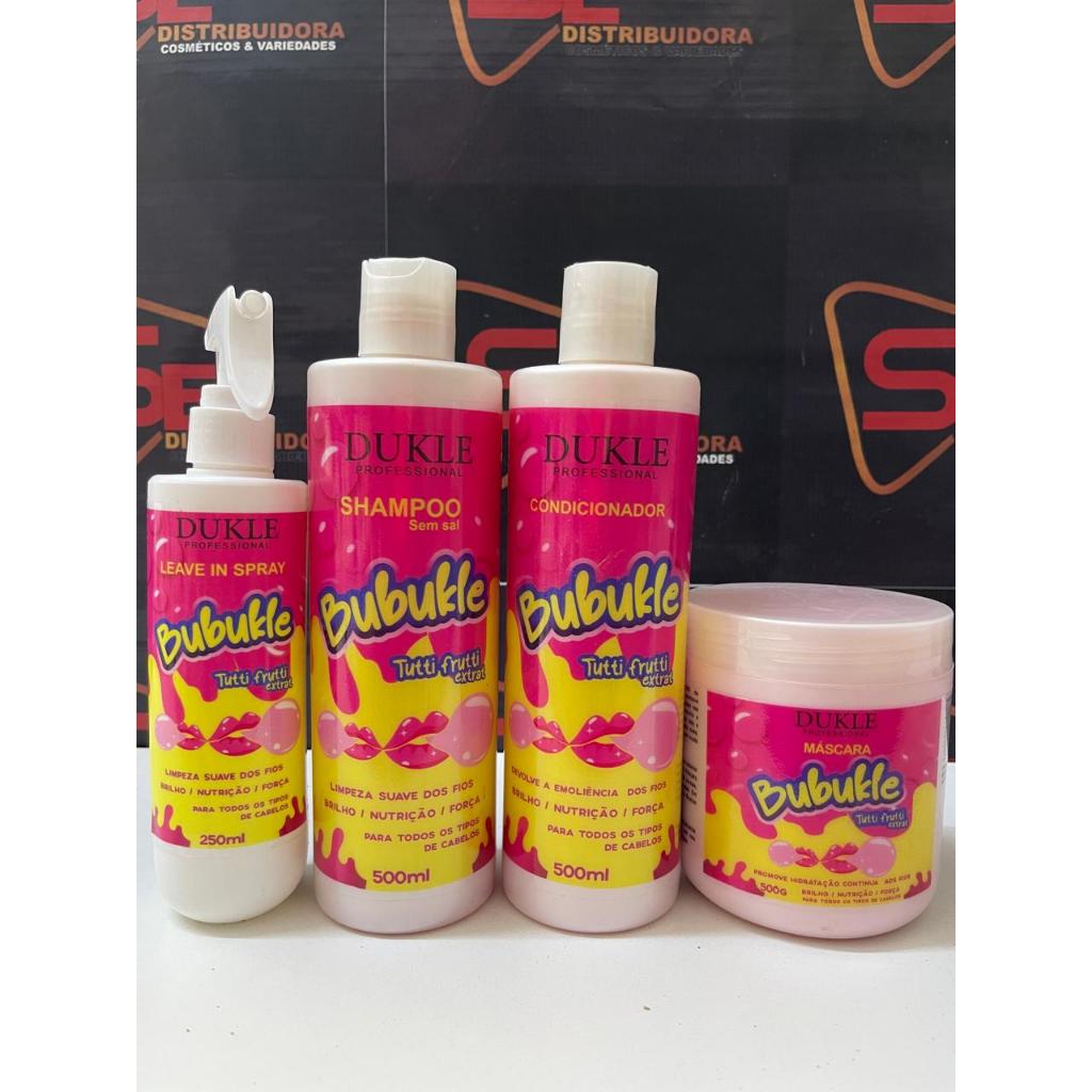 Kit Bubakle Cheirinho de Chiclete Força Brilho Nutrição Dukle ...