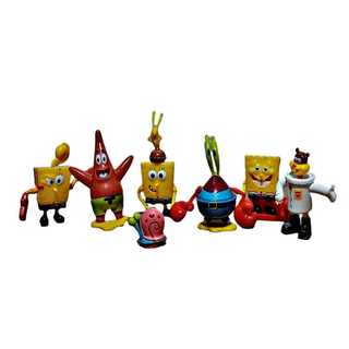 Bonecos Bob Esponja Patrick Sandy Seu Sirigueijo Miniatura Colecionavel ...