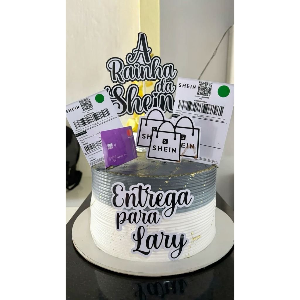 topo de bolo shein - topper de aniversário personalizado | Shopee Brasil