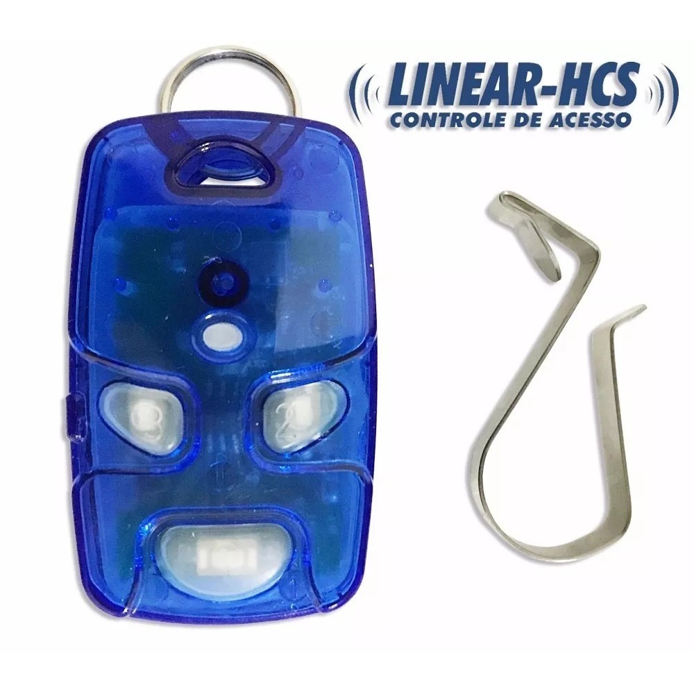 Controle Remoto Code Linear-hcs Tx 4 Botões Azul - Alarme de Portão de ...