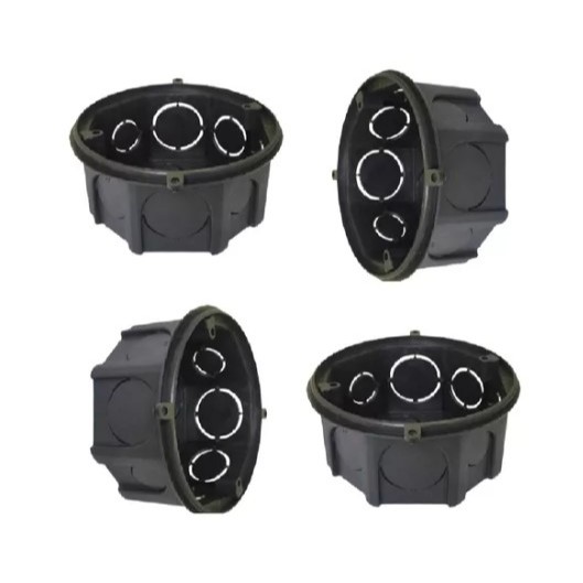 kit com 15 Caixinhas de luz pvc Para Laje Octogonal 4x4 embutir Preta | Shopee Brasil