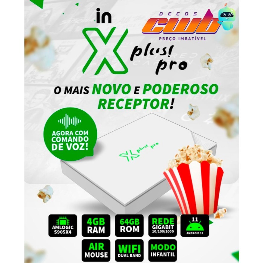 RECEPTOR DIGITAL IN XPLUS PRÓ ULTRA HD 8K | Shopee Brasil