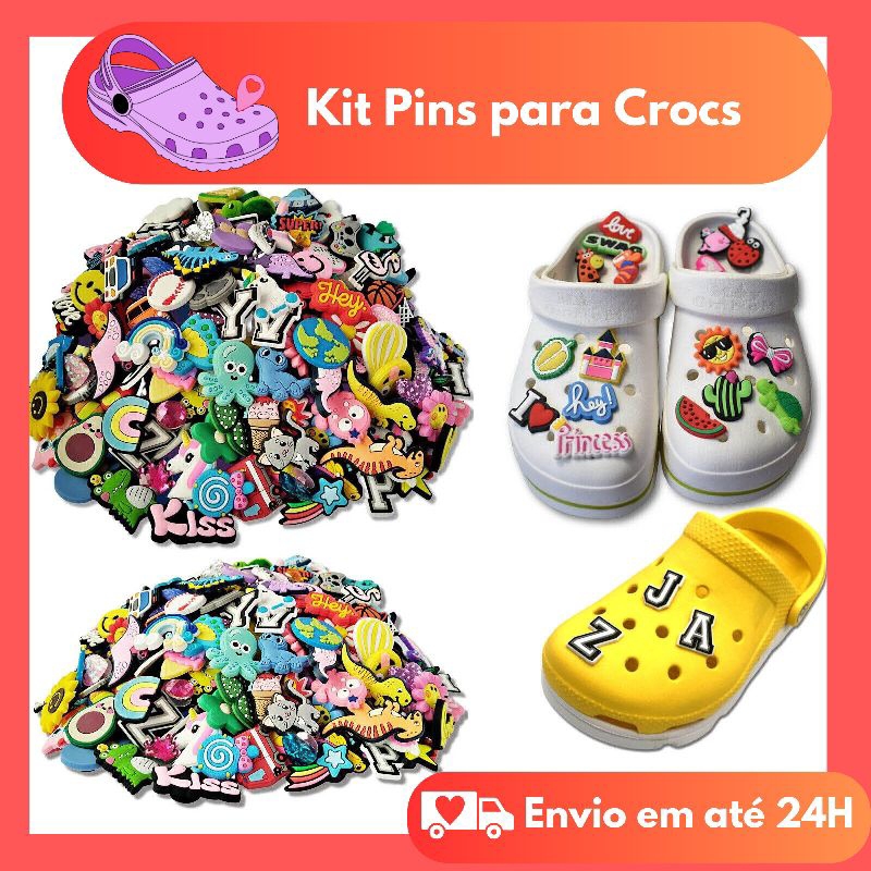 Kit Pins para Crocs 10 peças enfeite jibbitz pin | Shopee Brasil