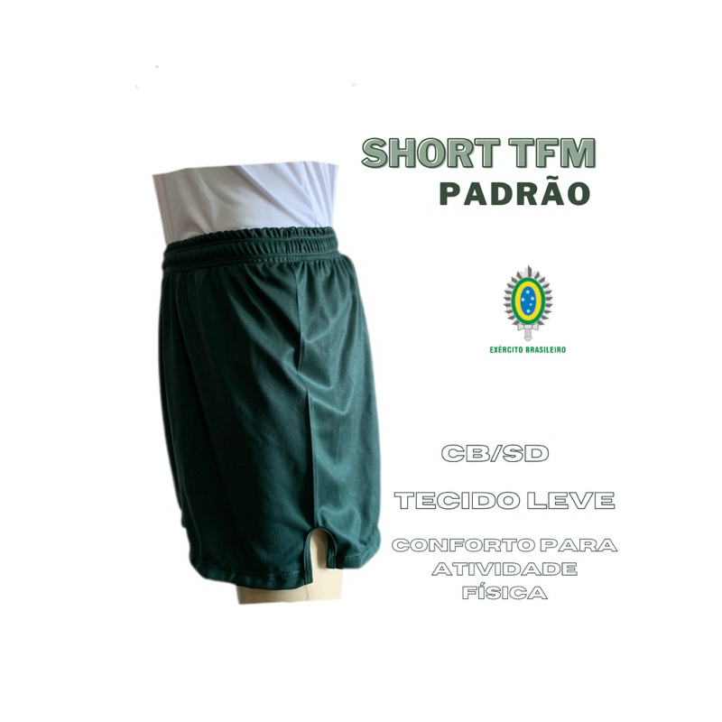 Short de TFM verde Dry Fit - Cb/Sd - Padrão EB (Exército Brasileiro) - Atividade Física | Shopee ...
