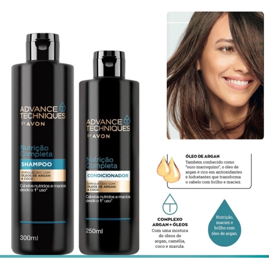 kit Advance Techniques by Avon Nutrição Completa : Shampoo 300ml ...