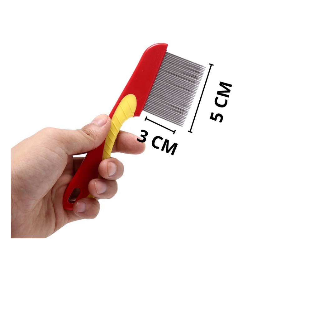 Pente Fino De Aço Inox Extrator De Lêndeas Piolhos Com Ranhuras Para ...