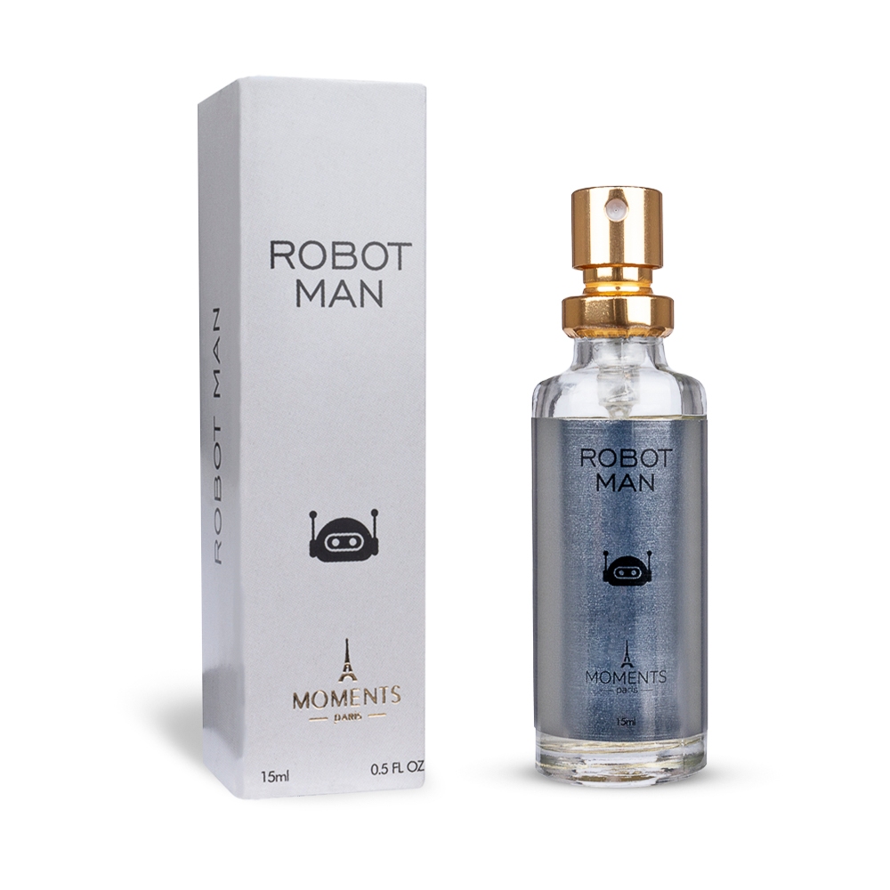 Robot Man - Perfume de Bolso MASCULINO 15ml Moments Paris | Shopee Brasil