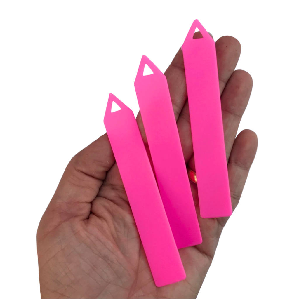 Plaquinha De Identificação De Plantas Cor De Rosa Modelo E-10 (10cm De ...