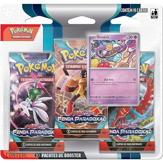 Pokemon TCG - Triple Pack / Quad Pack - Fenda Paradoxal / Forças ...