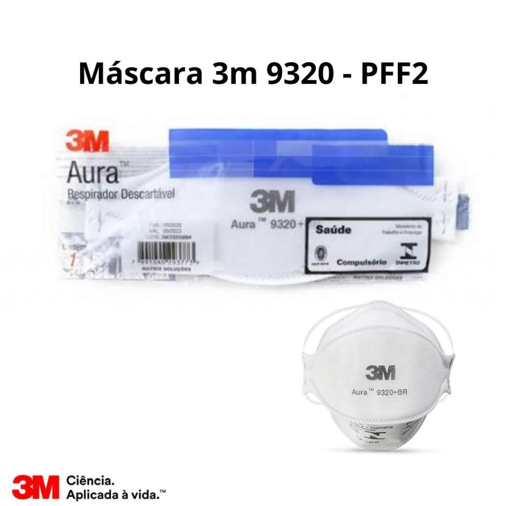 Máscara Respirador 3M Aura 9320+BR - Proteção Confortável e Segura para ...