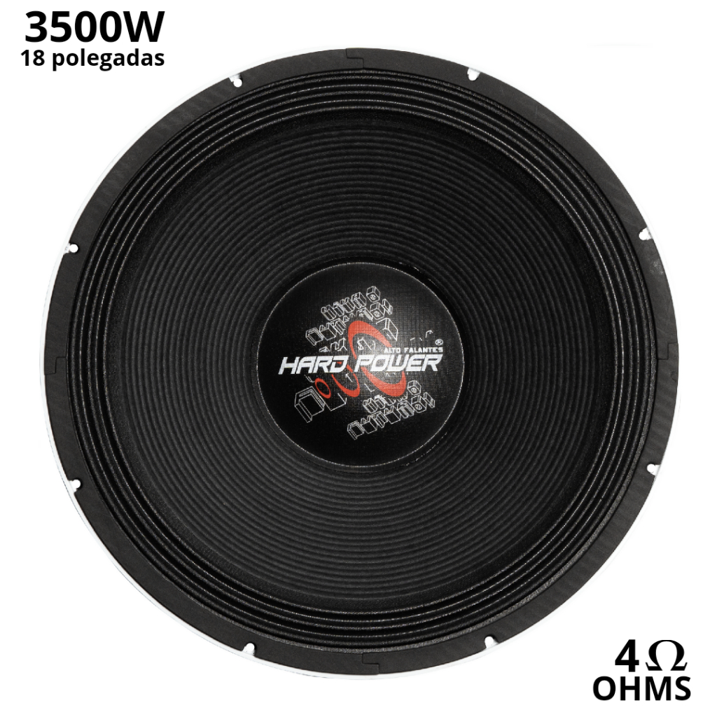 Alto falante 18 polegadas Hard Power HP 3500 de 3500W 4 ohms | Shopee Brasil