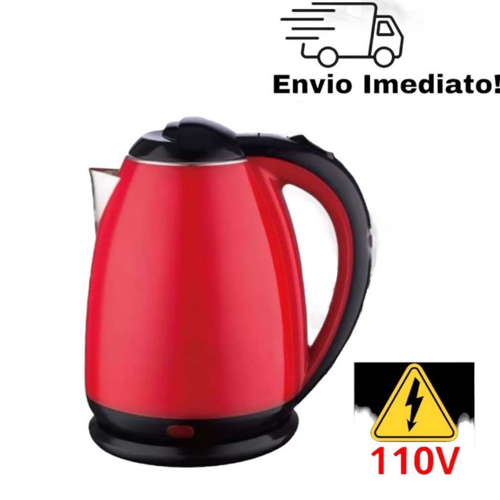 Chaleira Jarra Elétrica Térmica 1,8L Inox Esquenta Rápido Vermelho 110V | Shopee Brasil