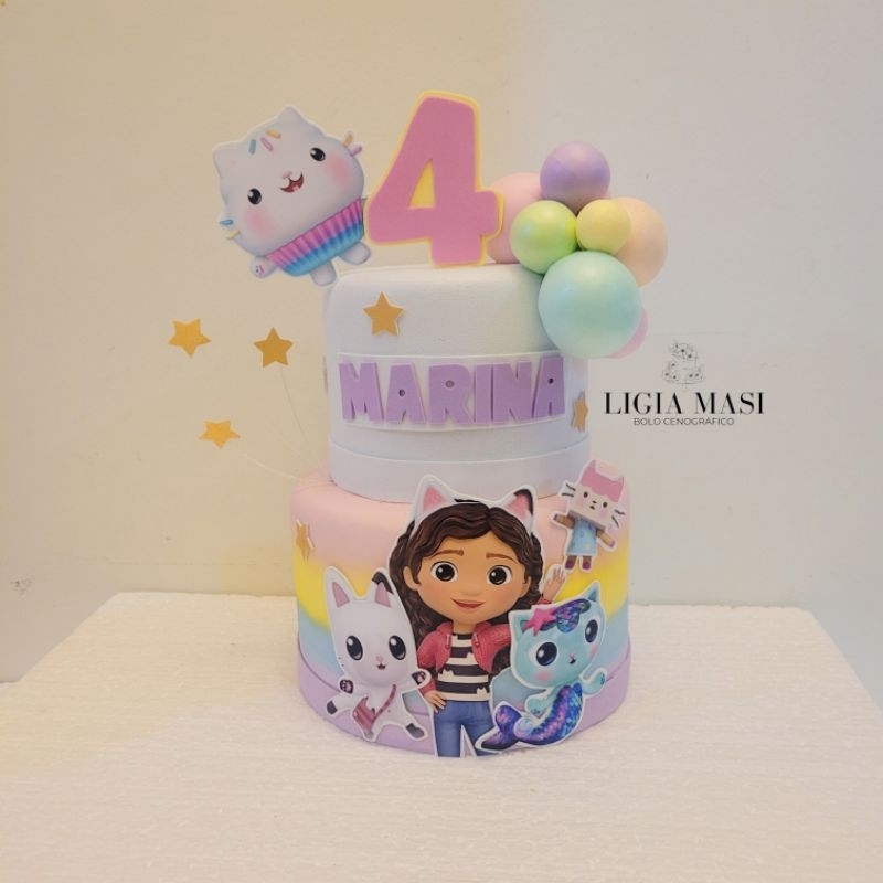Bolo Fake Cenográfico Casa Magica Da Gabby Gabi | Shopee Brasil