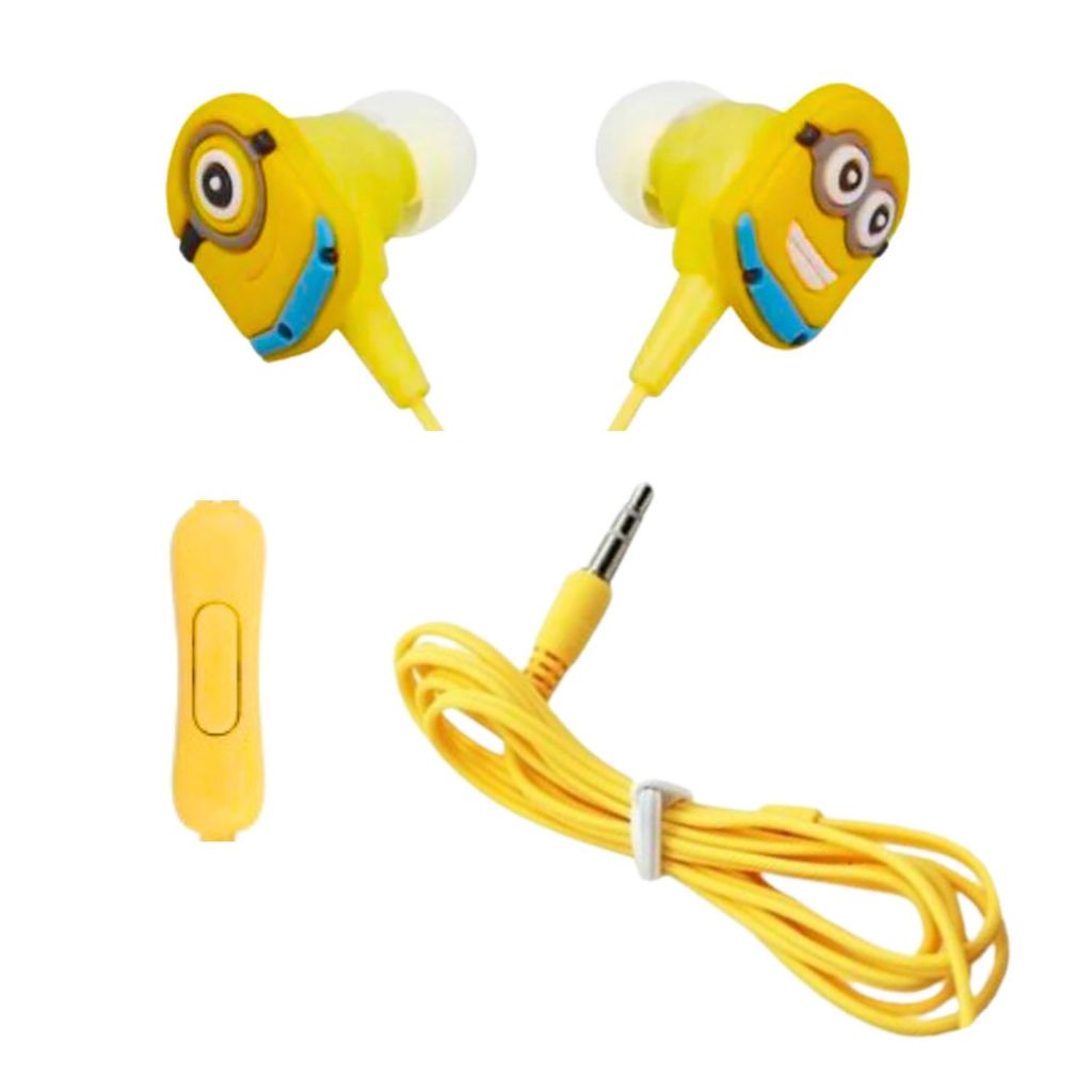 FONE DE OUVIDO MINIONS P2 AMARELO | Shopee Brasil