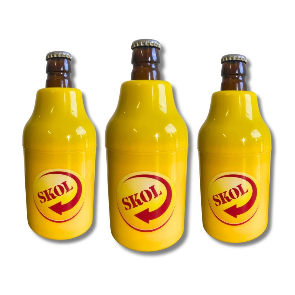 3 Porta Piriguete Marca Skol 300ml Suporte Cerveja Térmico Lata Long ...