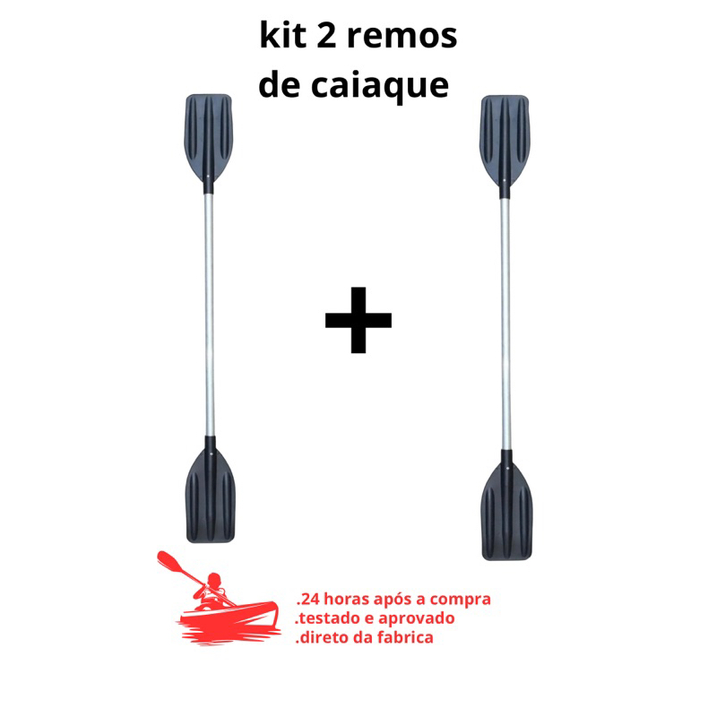 Kit 2 Remos de Caiaque em Alumínio - Qualidade Direto da Fábrica ...