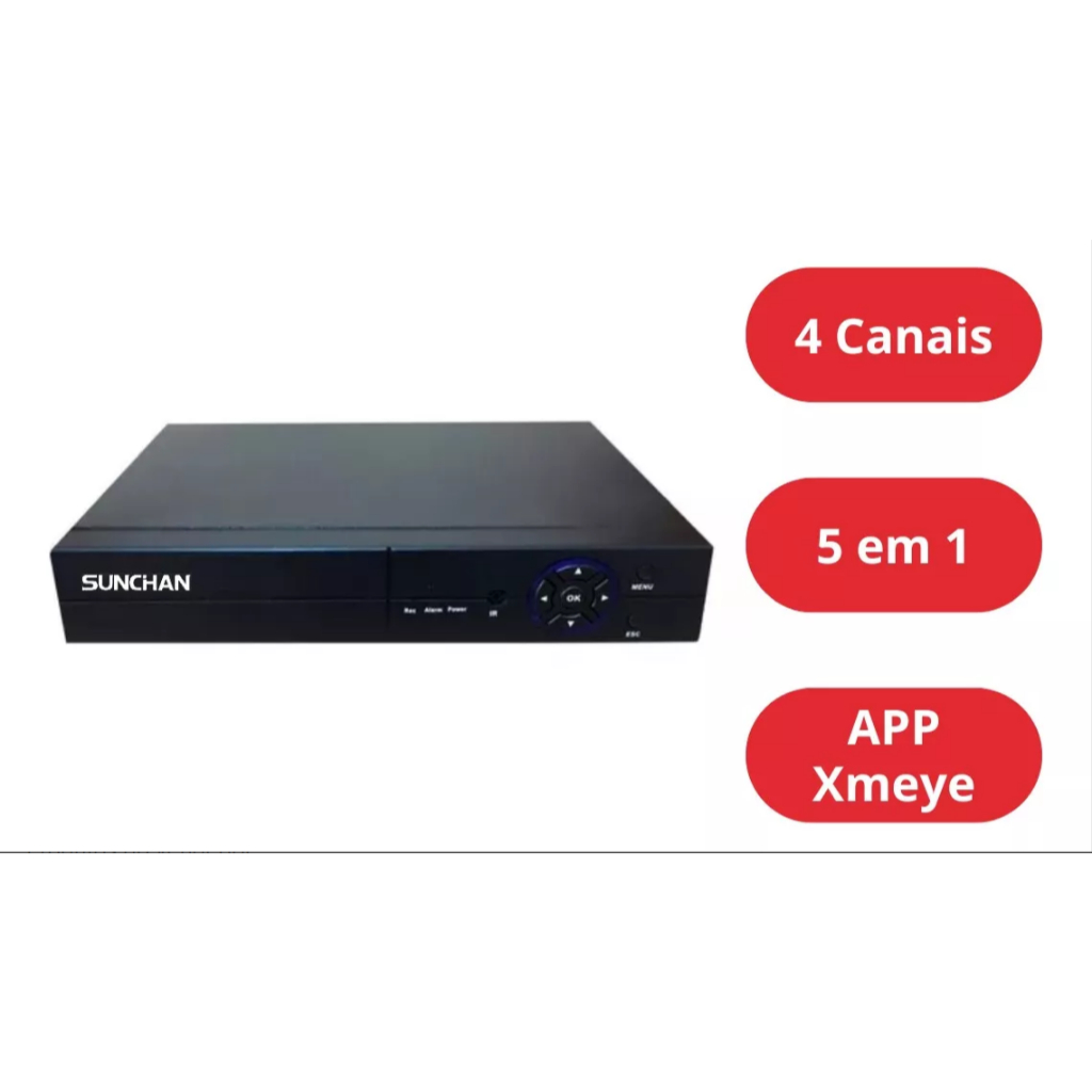 Gravador Digital Dvr 4 e 8 canais Ahd\dvr\nvr SUNCHAN | Shopee Brasil
