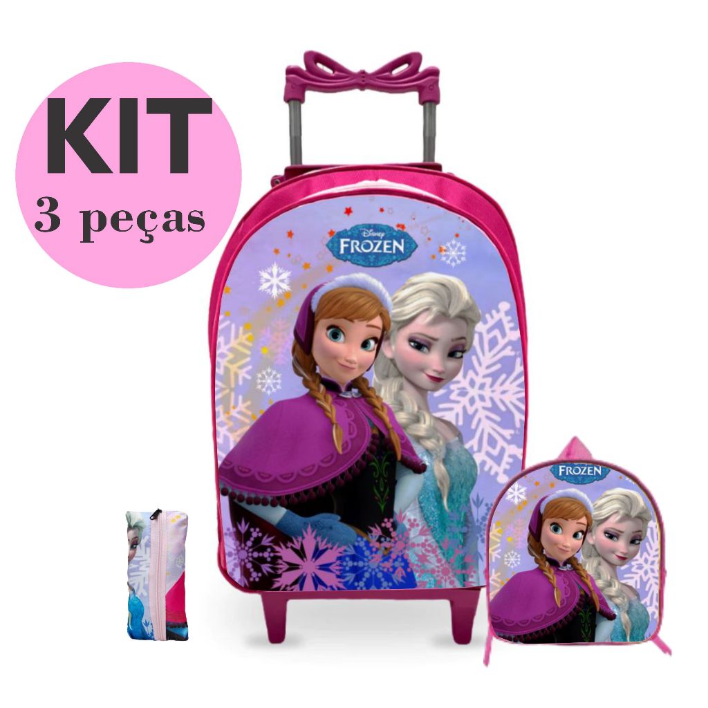 Kit Mochila escolar Infantil da frozen com lancheira e estojo | Shopee ...