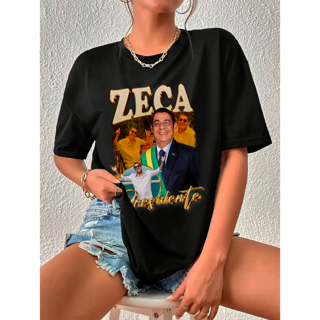 Camiseta Zeca Pagodinho Presidente Preta Camisa Algodão Unissex Meme ...