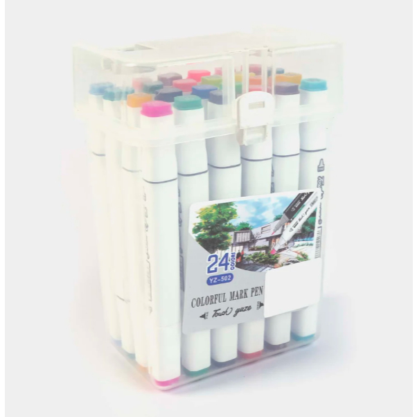 Marcador Artístico grosso zs--222 Pontas kit de 24/36 Canetinhas marker ...