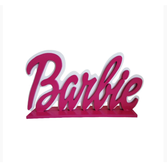 DISPLAY TOTEM DE MESA ESCRITO FESTA TEMA BONECA BARBIE MDF | Shopee Brasil
