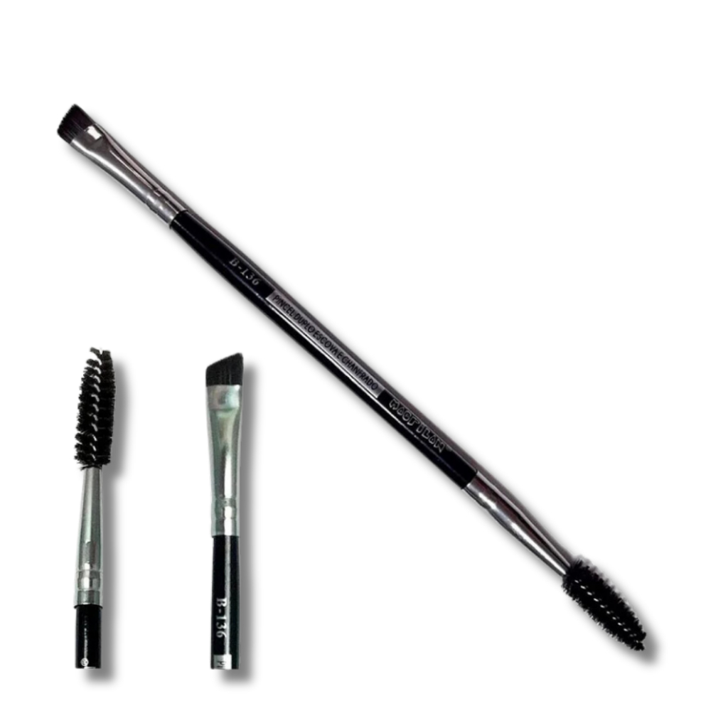 Pincel Duplo Chanfrado + Escovinha B136 - Macrilan | Shopee Brasil
