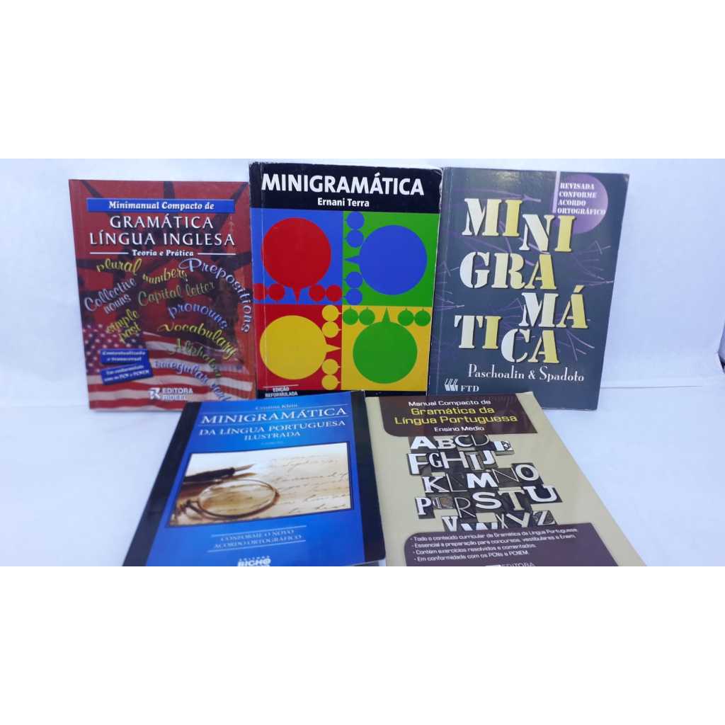 Coleção 5 Livros Minigramática + Gramática Língua Inglesa + Língua ...