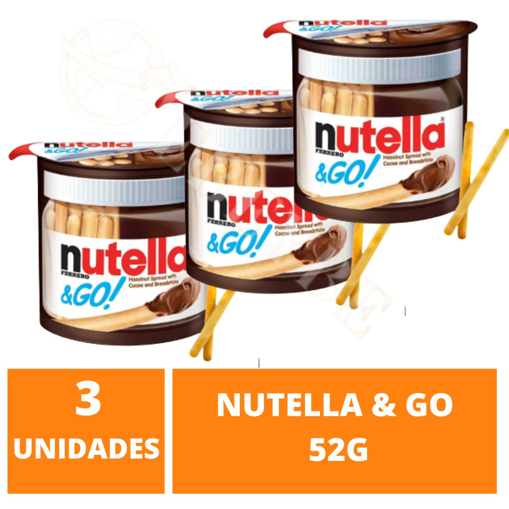 3 Nutella & Go - Creme de Avelãs & Palitos de Biscoito - Importado ...