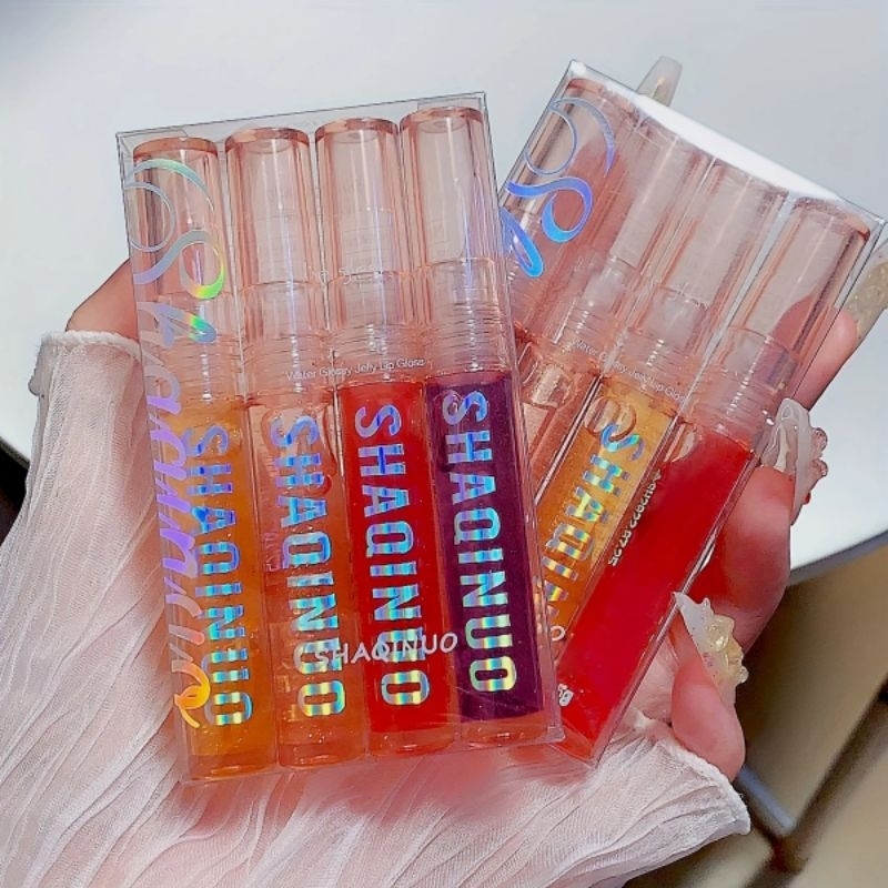 Conjunto com 4 unidades de Gloss Brilho Labial com Mel Batom Hidratante ...
