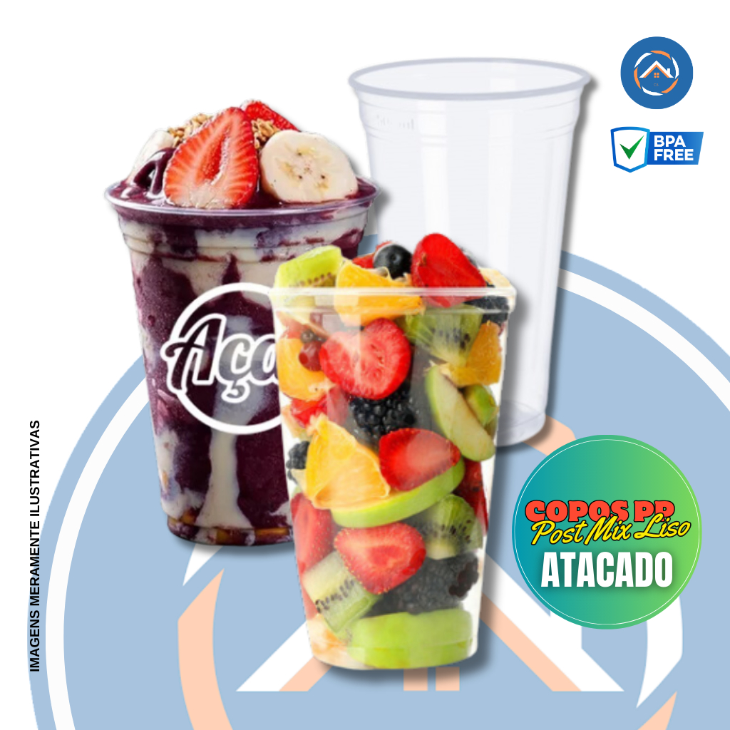 Copo Liso PP Transparente Copão 700/770ml c/25un , c/50un e c/100un | Shopee Brasil