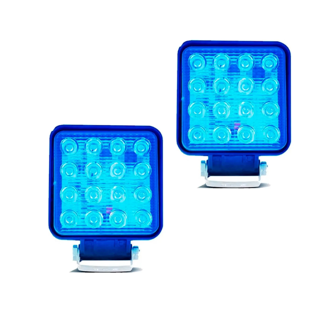 Farol Lente Azul 48w 16 Leds Trilha Pulverizador Agricola | Shopee Brasil