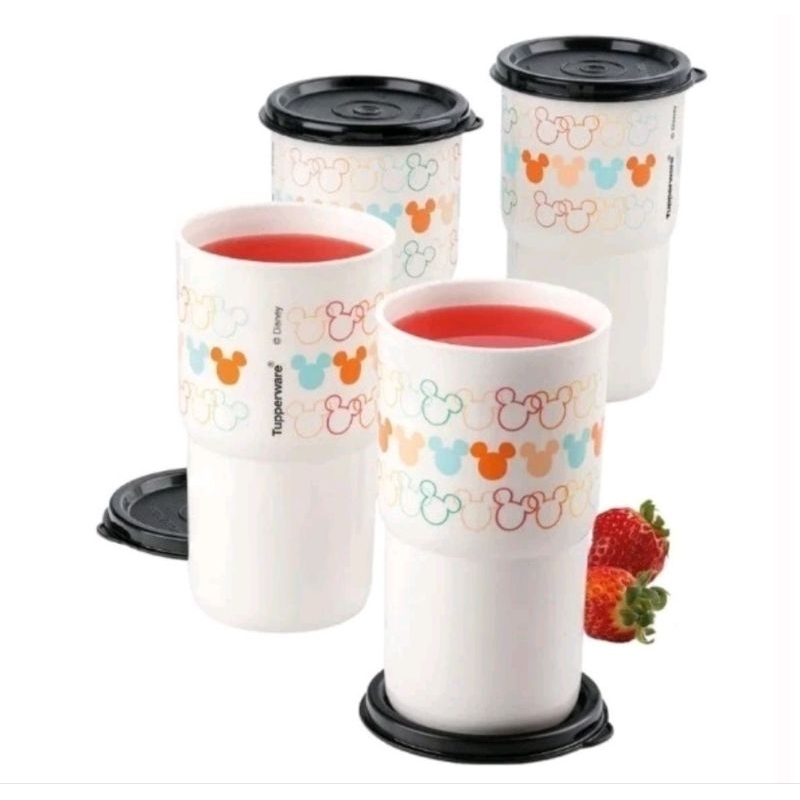 kit 4 Copo Mickey Tupperware | Shopee Brasil