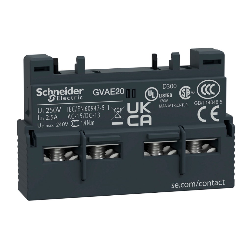 Bloco De Contato Auxiliar Instantâneo Para Disjuntor Frontal 2Na GVAE20 ...