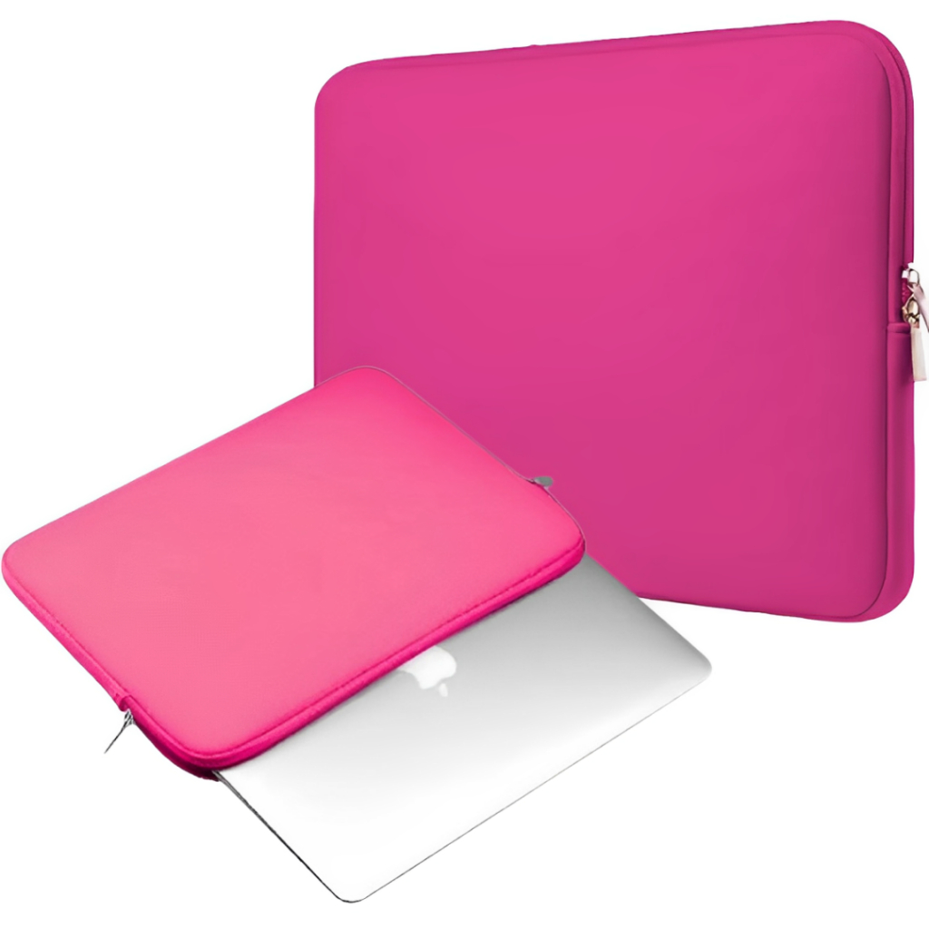 Luva Capa Case Lisa Rosa Para Notebook Macbook de até 15,6 Polegadas ...