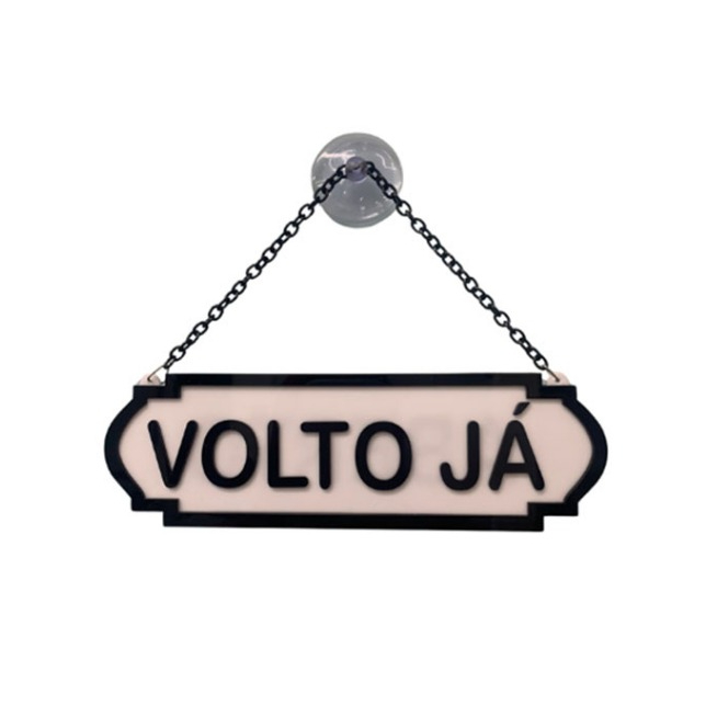 Placa Aberto e Volto Já em Acrílico Placa de Sinalização. | Shopee Brasil